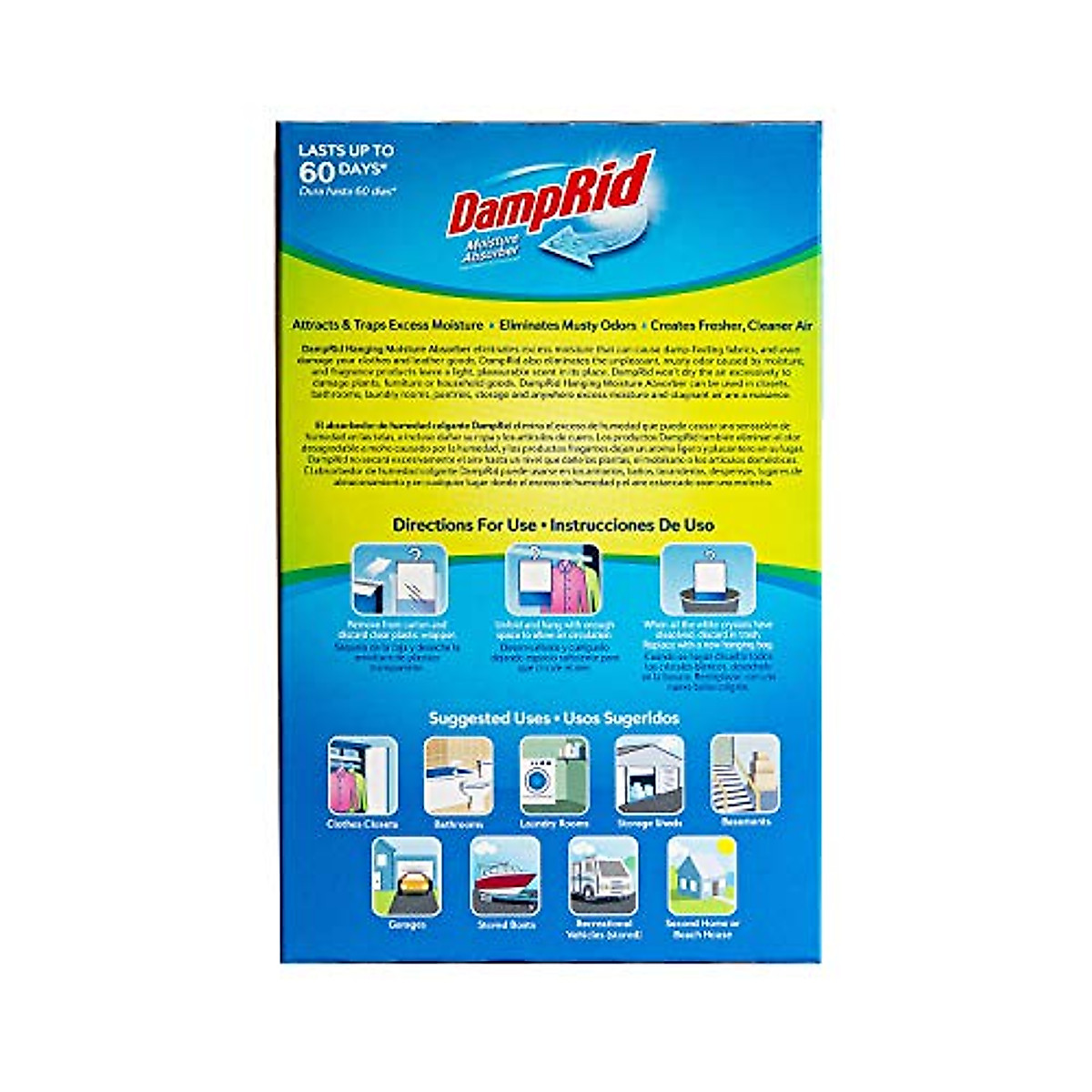 DampRid Pure Linen Hanging Moisture Absorber, 3 Pack, For Fresher, Cleaner Air in Closets