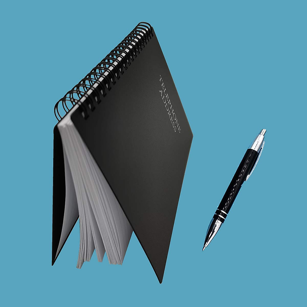 Nokingo Telephone Address & Birthday Book with Tabs, Address Log Book for Contacts, with Phone Numbers, Addresses, Birthday & Password. Alphabetical A-Z Organizer, Black, 5x7 inch