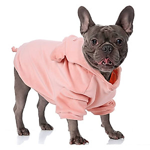 French Bulldog Clothes, Doggie Hoodie Sweatshirt, Dog Sweater for Small Medium Dogs Cats, Dog Hooded Jackets for Pug English Boston Terrier Bully Pitbull Corgi, Chihuahua, Dog Clothes Costume