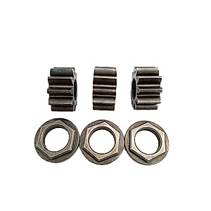 3pcs Steering Shaft Pinion Gear & Bushing for MTD 741-0656 941-0656A 717-1554 Toro 112-0863, Used on Riders Since 1999. 11 Tooth. Splined Bore