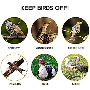 90M Bird Deterrent Tape, Holographic Ribbon, Reflective Tapes, Bird Scare Tape Garden Ribbon, Ideal for Gardens, Orchards, Lawns, Ponds