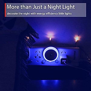 myCozyLite Amber Night Light, Plug-in LED Nightlight, Dusk to Dawn Sensor, Energy Efficient, Plug in, Soft Warm, for Bedroom Bathroom Kitchen Hallway, 2 Pack(M1801)