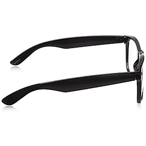 MODA CLEAR LENS 80's Style Vintage Style Black Frame Sunglasses