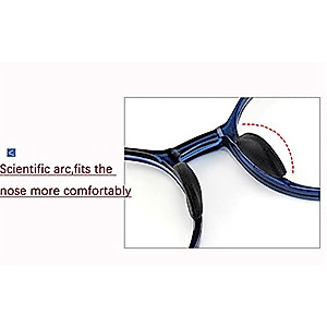 Kids Eyeglass Nose Pads,Soft Silicone Children Plug-in Glasses Nose Pieces Anti-Slip Nose Guards,Comfortable Replacement Repair Kits Parts (Black)