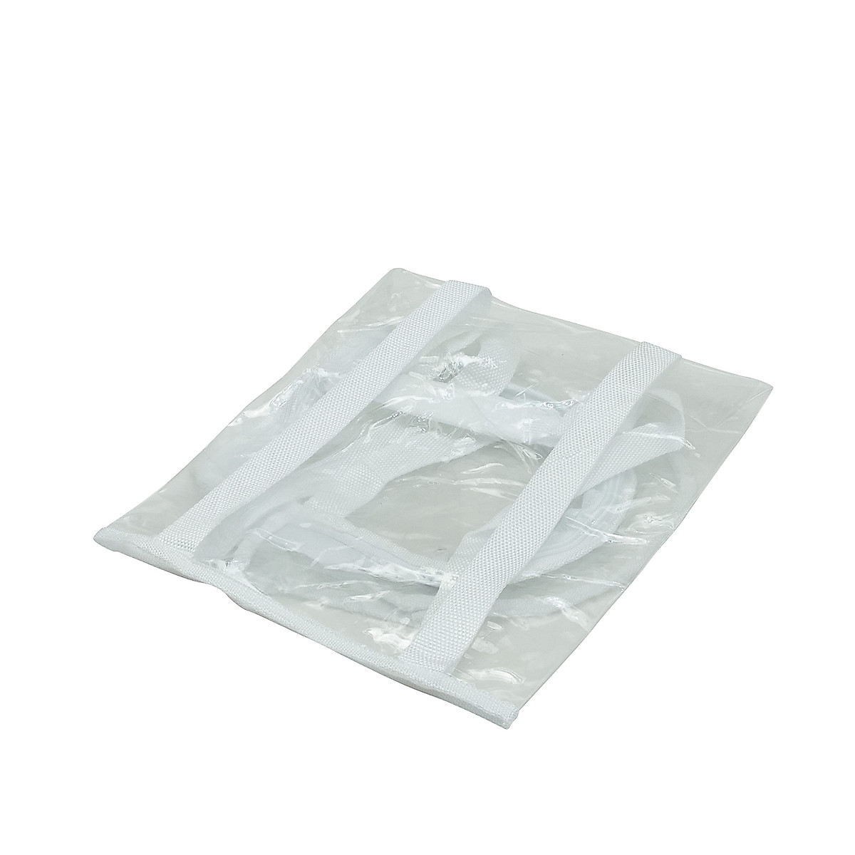 Simplify Clear Gift Wrap Storage Bag | Holds 30" Long Wrapping Paper Rolls | Clear | Zipper Closure | Easy Storage | Holiday Storage | Easy Carry Hangers