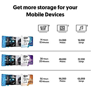 Silicon Power 128GB Micro SD Card U3 SDXC Up to 100MB/s High Speed Memory Card with Adapter for Cams, Steam Deck, DJI Pocket 2 and Drones