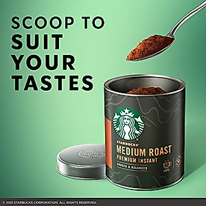 Starbucks Premium Instant Coffee — Medium Roast — 100% Arabica — 3 Tins (up to 120 servings total)