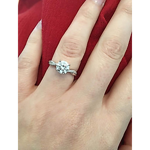 1.16 Carat (ctw) moissanite engagement rings for women - 18K ring moissanite rings-9