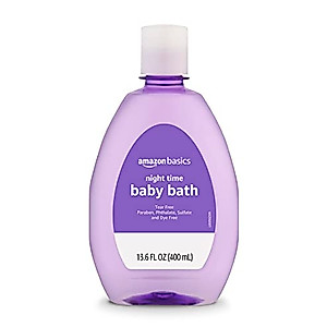 Amazon Basics Hypoallergenic Tear-Free Night-Time Baby Calming Bath, 13.6 Fluid Ounce, 4-Pack (Previously Solimo)