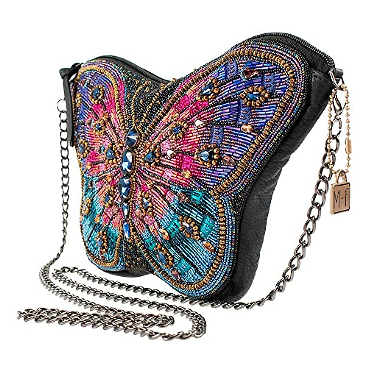 Mary Frances Jewels Handbag Beaded Butterfly Crossbody Clutch Bag, Multi