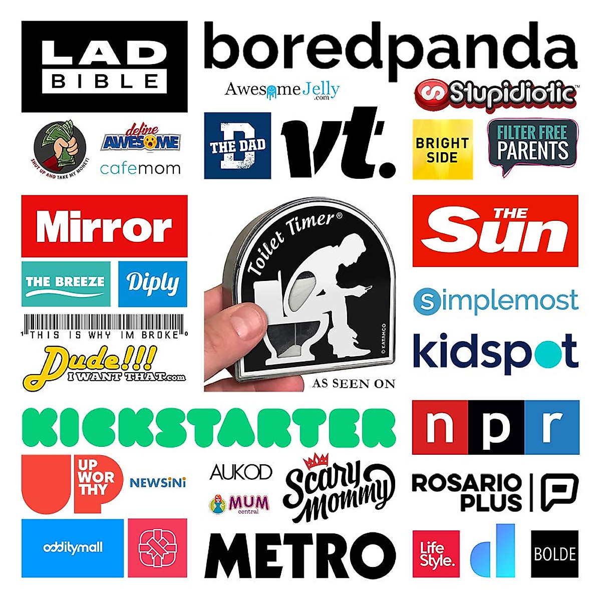 Katamco Toilet Timer (Dad), Funny Gift for Men, Husband, Dad, Birthday, Christmas, Stocking Stuffer. As seen on Shark Tank.