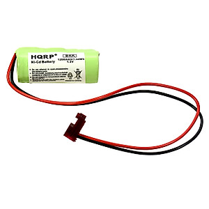 HQRP 2-Pack Emergency Exit Light Battery Compatible with Lithonia ELB1P201NB ELB1P201N2 ELB1P2901N ELB1P201N ANIC1493 Lithonia 1009S00-MZ ELB0320 Grainger 4WT20 OSA212 NIC1169 EBE-33 NiCad 1200mAh
