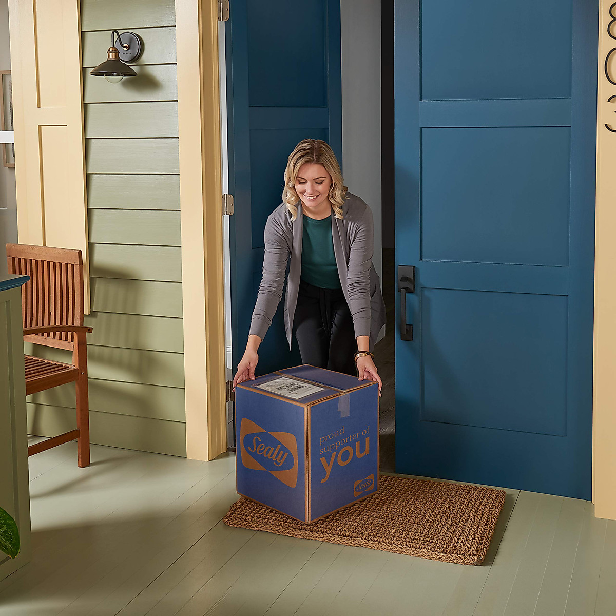 Sealy TrueForm 3" Memory Foam Mattress Topper, King, Blue