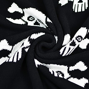 Brandream Throw Blanket Baby Crib Blankets Black and White Designer Pirate Blankets Scull Pattern Decorative Soft Blanket for Couch 35 by 43 Inch