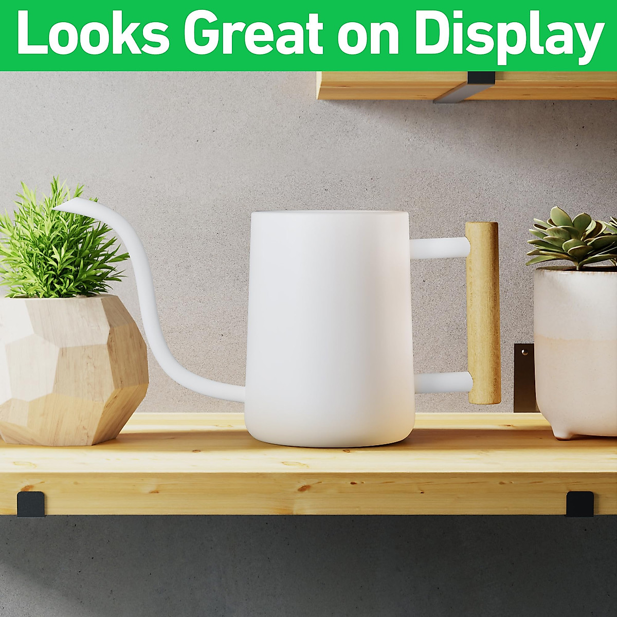 Indoor Watering Can with Long Spout - 35oz White Watering Can for Indoor Plants - Cute Watering Can Indoor - Small Watering Can for Indoor Plants - Indoor Plant Watering Can - Houseplant Watering Can