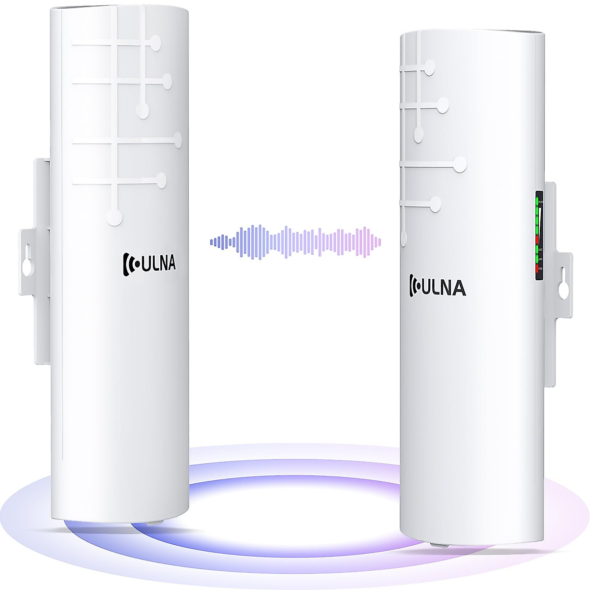 Point to Point Wireless Bridge Outdoor, ULNA 5.8G Long Range Wireless Bridge Kit CPE with 14DBi High Gain Antenna, Extend WiFi Network/Video Surveillance, Ideal for Barn Shop Garage