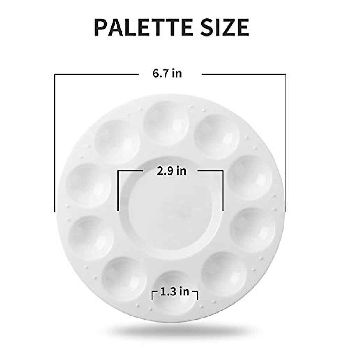 Zalduig Palettes，Paint Tray Palettes, 6 Pack, Paint Palette, Paint Pallet, Paint Tray, Palette, Painting Supplies, Painting Palette, Paint Trays for Kids, Plastic Palette, Paint Pallets for Kids