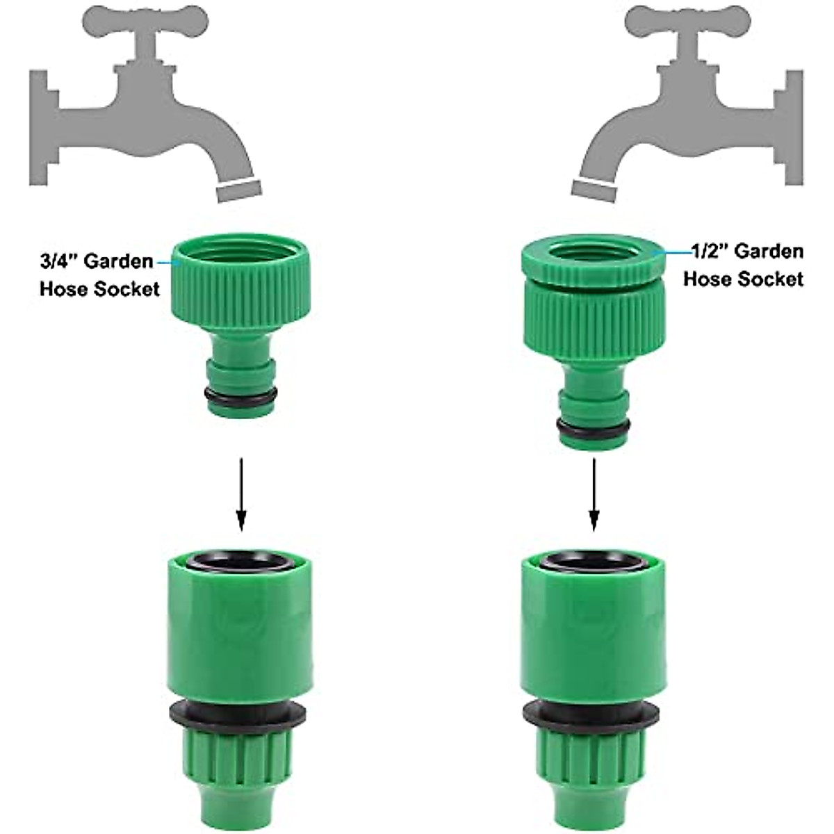 Yulaiyoen Drip Irrigation Kit Misting System, 32.8FT (10M) 3/8 inch Blank Distribution Tubing with 10 Nozzles and 1 Universal Adapter, DIY Patio Misting Cooling Kit