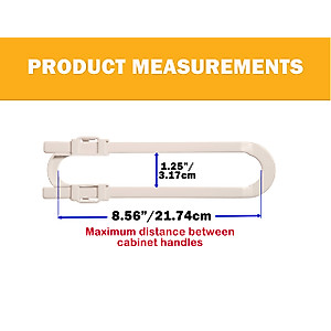 Dreambaby Cabinet Glide Lock Extra Long - Extra Long - Baby Safety Locks (6 Pack)