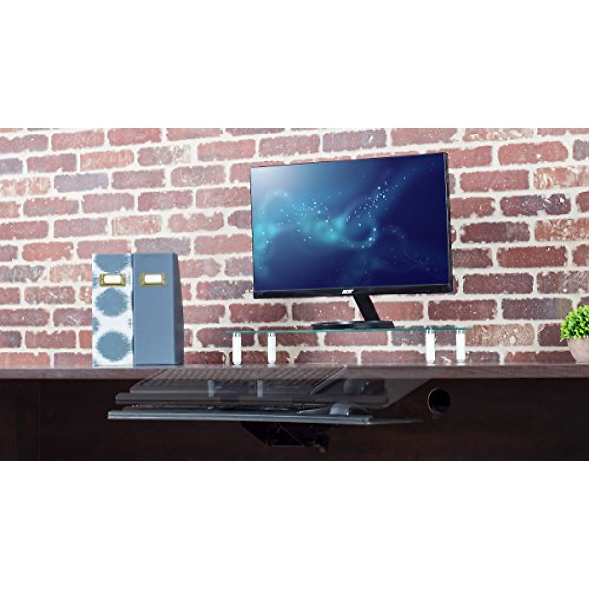 VIVO Adjustable Computer Keyboard and Mouse Platform Tray Deluxe Smooth Rolling Track Under Table Desk Mount, Black, MOUNT-KB04C
