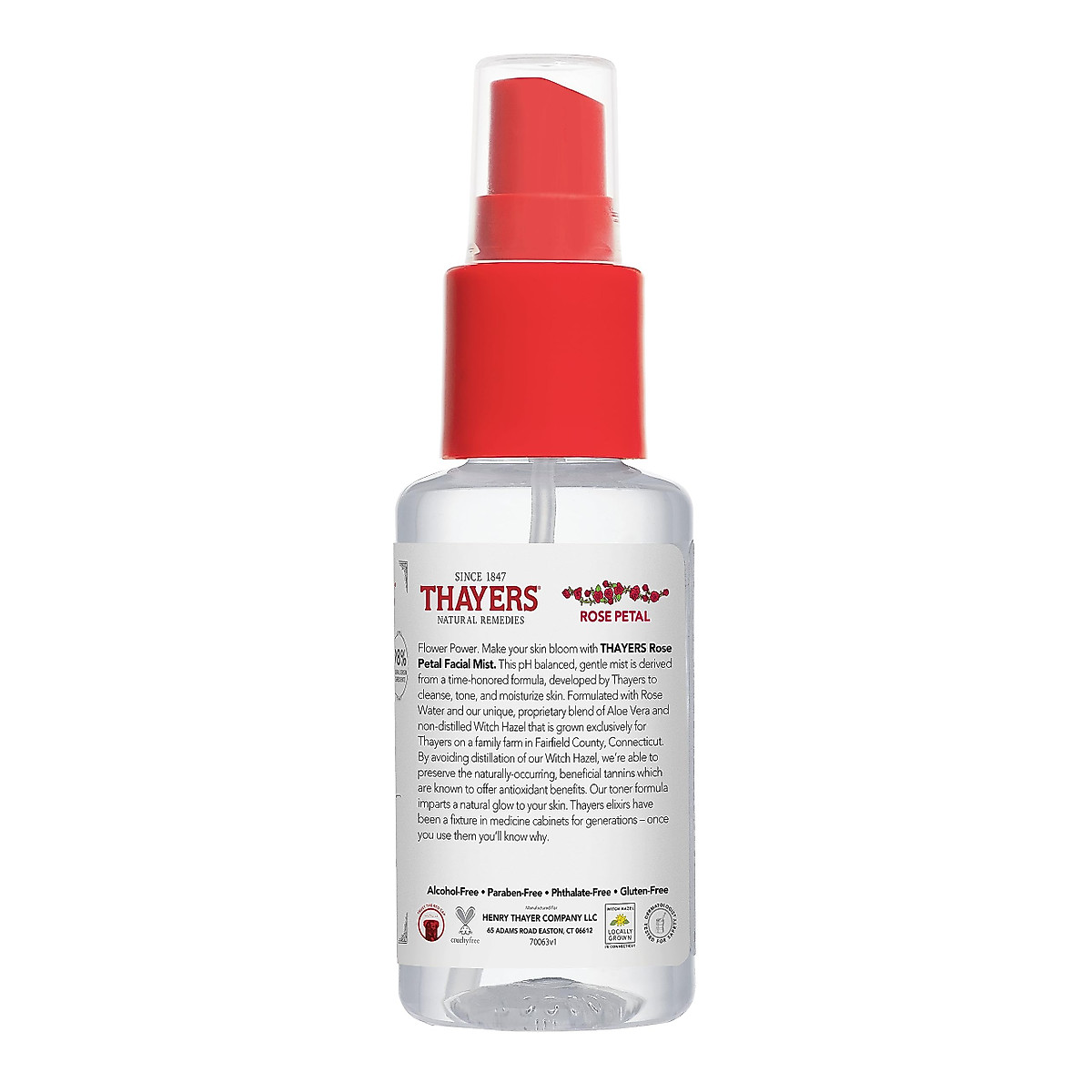 THAYERS Alcohol-Free Rose Petal Witch Hazel Facial Mist Toner - 3oz