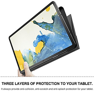 INFILAND Galaxy Tab S9 / S8/ Tab S7 Case, Multi-Angle Stand Cover Compatible with Samsung Galaxy Tab S9/ Tab S8/ Tab S7 11 Inch SM-X710/SM-X716B/SM-X718U 2023 Tablet [Auto Wake/Sleep], Dark Gray