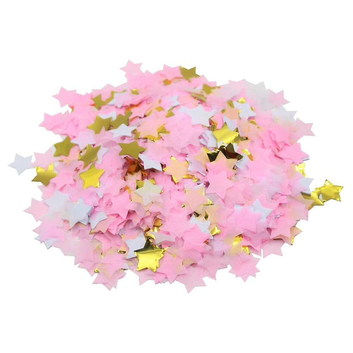 Mybbshower Pink and Gold Twinkle Twinkle Little Star Table Scatter for Girls First Birthday Party 1.5 oz