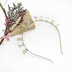 Dadam Birthday Tiara Gold Birthday Girl Headband Birthday Girl Tiara Party Hair Accessories