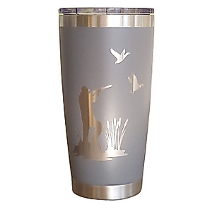 Duck Hunting 20oz Coffee Mug (Gray), Duck Hunting Accessories, Insulated Stainless Steel Travel Coffee Tumbler,