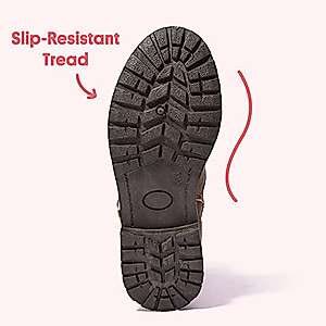 FabKids Girls Mid-calf Fashion Riding Boots Fall Winter Snow Boot Warm Western Boots For Little Kid Brown Size 1