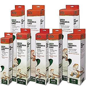 (2 Pack) Zilla Terrarium Liner, 125G, Green (17.25 x 71 Inches)