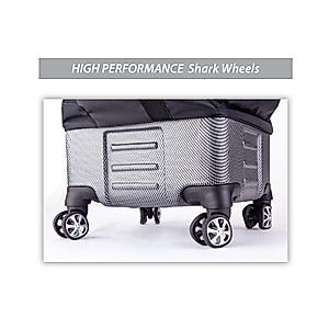 Samsonite "The Protector Hard & Soft Golf Travel Cover with Shark Wheels,Blue