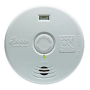 Kidde Smoke Detector with Safety Light for Hearing Impaired, 10-Year Battery Smoke Alarm, Ideal for Hallways or Deaf People