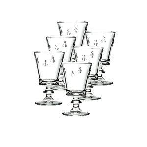 La Rochere Napoleon Bee Wine Tasting Glasses Set of 6 – 9.0 oz, Round Wine Glasses w/ The French Bee Embossed Design, Fine French Glassware, Heavy Wine Glasses, Dishwasher Safe Wine Tasting Set