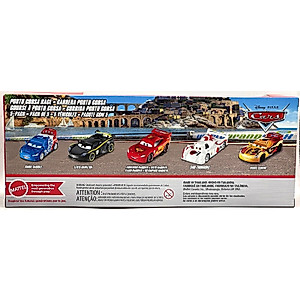 Disney Cars Toys Diecast Porto Corsa Race 5-Pack with Lightning McQueen, Raoul CaRoule, Lewis Hamilton, Shu Todoroki and Miguel Camino