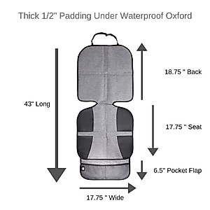 BB Driver Car Seat Protector for Child Car Seat - Upholstery and Leather Seat Protector for Car Seats - Premium Hand-Sewn Carseat Mat