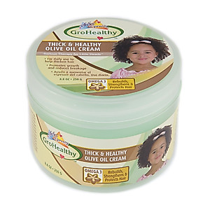 Sofn'Free n'Pretty GroHealthy Olive Oil Cream for Hair Growth - Reduces Breakage, Rebuilds, Strengthens & Protect Hairs for Healthy, Shiny, Longer, and Thicker - 8.8 oz (Pack of 1)