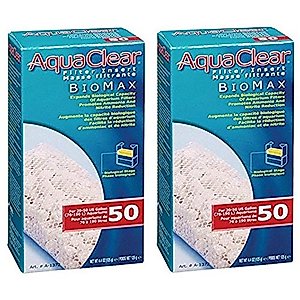AquaClear 50 Biomax, Replacement Filter Media for Aquariums up to 50 Gallons, A1372 (Two Pack)