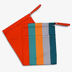 Wet Dry Bags for Diaper Bag - 2 Pack Washable Waterproof Reusable Pouch with Zipper Pocket for Cloth Diapers, Swimsuits, Pool, Beach, Dirty Clothes, Travel, Gym, Yoga Baby Stroller, Breast Pump Parts