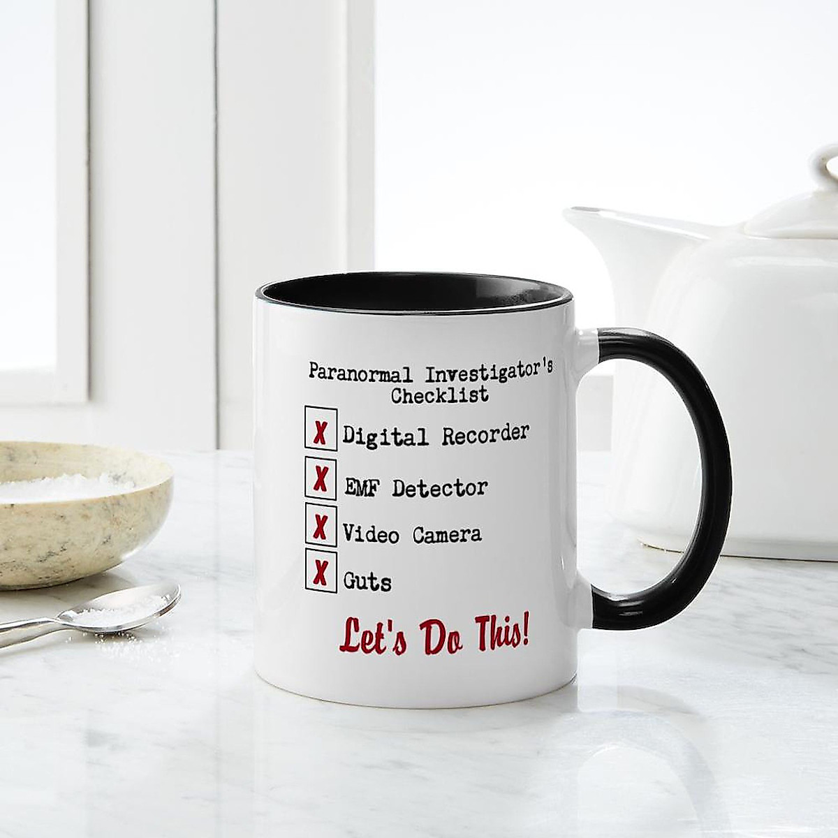 CafePress Paranormal Investigator's Checklist Mug 11 oz (325 ml) Ceramic Coffee Mug