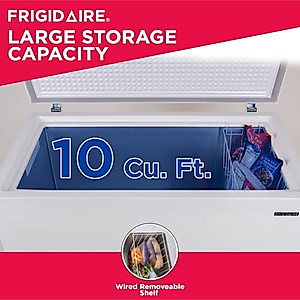 FRIGIDAIRE EFRF1049AMZ6COM RFRF1049 RCA Cubic Foot Chest Freezer, 10 cu ft, White