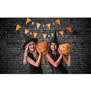 AIIKES 7x5FT Black Brick Backdrop Brick Wall Backdrop for Photography Baby Shower Birthday Party Decoration Backdrop Photo Studio Props11-894