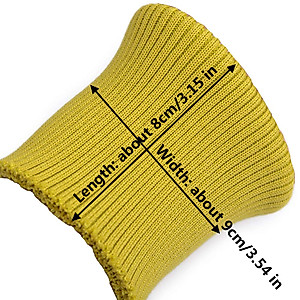 Tong Gu Leg Opening Cuffs Ribbed Trims Fabric Knitted Rib Stretch Tape Tubular Rib Cuffing Replacement DIY, 35 Colours (1 Pair, Black)