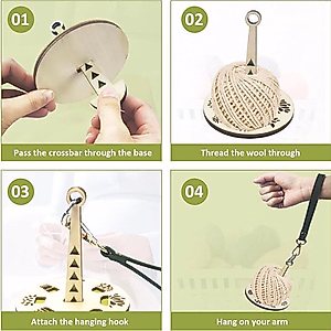 FantasyDay Portable Wrist Yarn Holder 5pcs, Mini Yarn Holder for Crochet with Wrist Strap for Knitting to Prevent Yarn from Tangling - Exquisite Pattern - Knitting Crocheting Gift