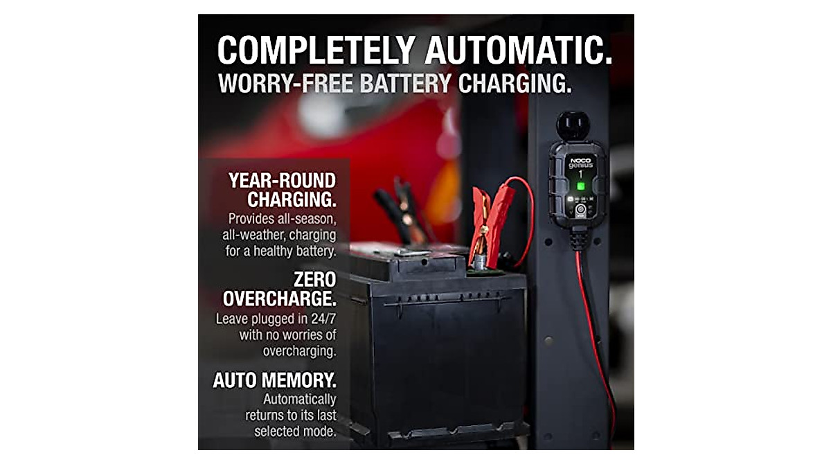NOCO GENIUS1 1A Smart Car Battery Charger - Versatile & Reliable