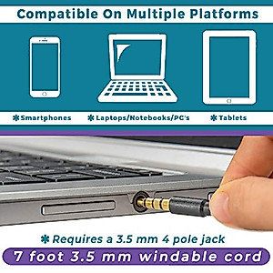 ECS WordForum 3.5mm TRRS 4 Pole Stereo Speaker Output Jack - Includes Two (2) WordForm 3.5mm TRS Stereo 360° Omnidirectional Conference Microphones - Recordings for Meetings