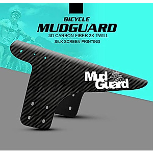 Labewin Bike Fender- MTB Mud Guard Front and Rear Compatible, Downhill Mountain Bike Mudguard Fits 650B 20" 26" 27.5" 29 inch and Fat Bicycle(Black, 2pcs) (Black White)