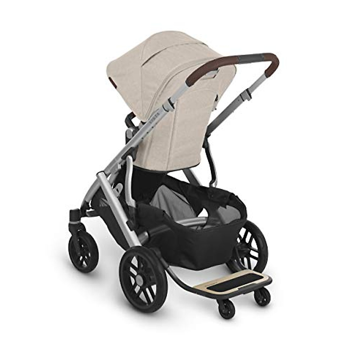 UPPAbaby Vista V2 Stroller - Greyson (Charcoal Melange/Carbon/Saddle Leather) + Piggyback for Vista & Vista V2