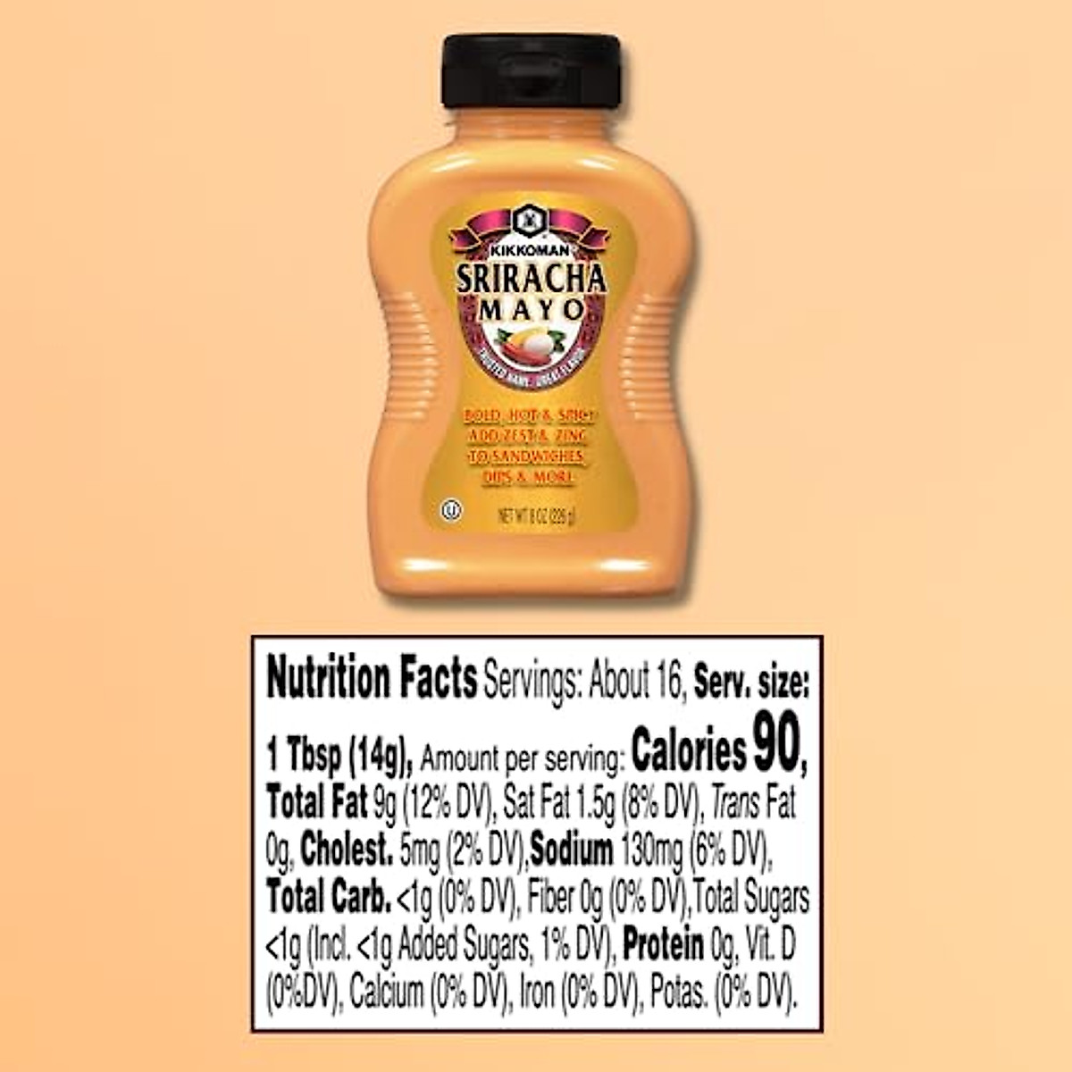 Kikkoman Japanese Sweet Unagi Sauce and Spicy Sriracha Mayo Sauce for all of your dish Value Combo Kosher (Pack of 2) - Total 20.3 oz