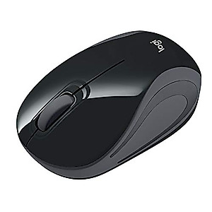Logitech Wireless Mini Mouse M187 Ultra Portable, 2.4 GHz with USB Receiver, 1000 DPI Optical Tracking, 3-Buttons, PC / Mac / Laptop - Black